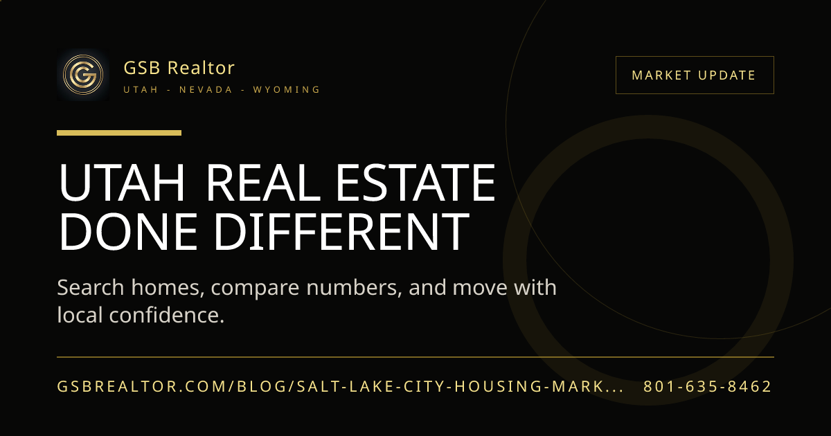 Salt Lake City Housing Market Update (Spring 2026): What a $550K Median ...
